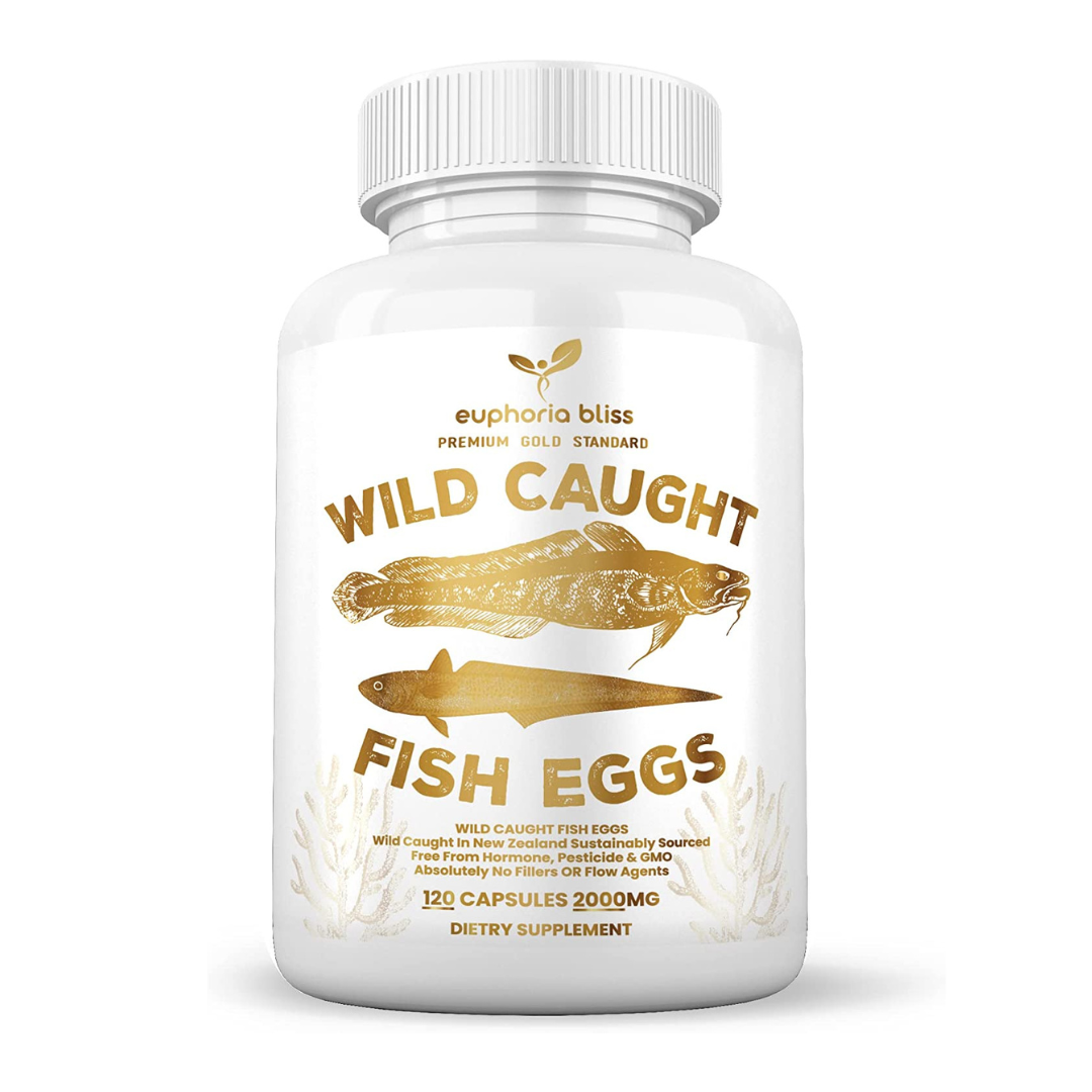 Wild Caught Freeze Dried Fish Eggs - Omega 3 Supplement 120 Capsules